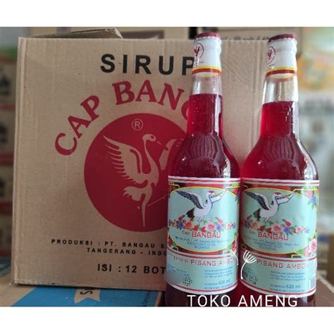 Jual Sirup Cap Bangau Pisang Ambon Sirup Bango 620 Ml 1 Dus Isi 12