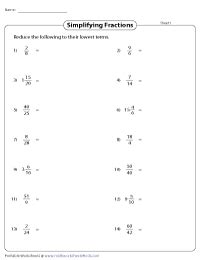Simplifying Fractions Worksheets Worksheets Library