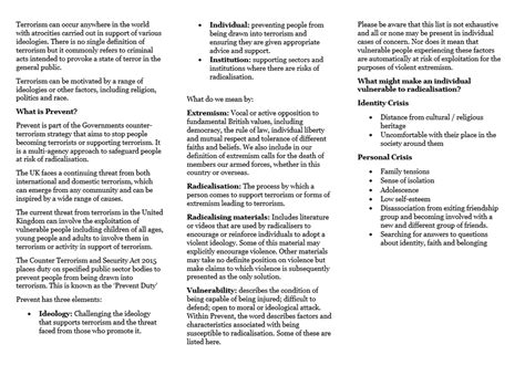 Thoughtful Thursday Prevent Strategy Perry Wood Primary And Nursery