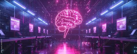 Deep Learning Neural Networks In A Hightech Lab Front View Depicting Ai Innovation Technology