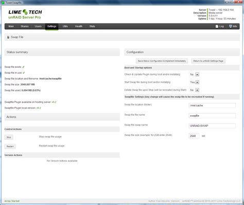 swap file plugin for unraid v5 and v6 plugin support unraid
