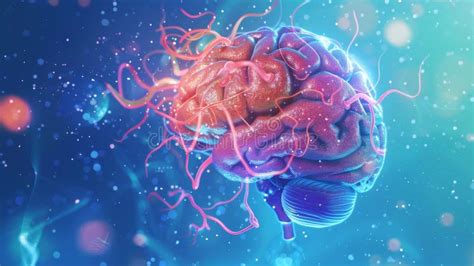 In This Banner There Is The Strain Of The Brain Lightning And Rays