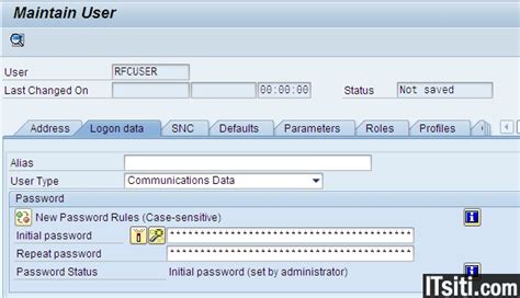 Create Sap Rfc User