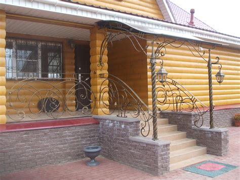Кованые козырьки, входные группы над входом, крыльцом : Наши работы ...