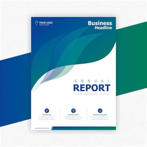 Premium Vector Professional Business Annual Report Booklet Cover