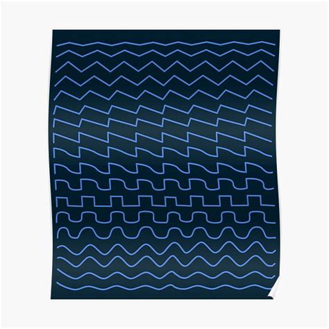 Synthesizer Waveforms Poster For Sale By Mewzeek T Redbubble