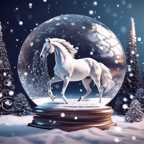 Хрустальный шар | лошадь | зима | crystal ball | horse | winter | 水晶玉 ...