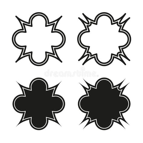 Angular Shapes Collection Geometric Frame Design Black And White