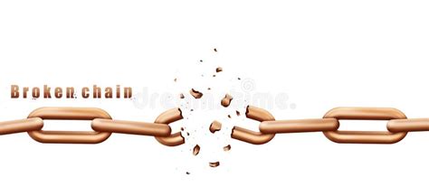 Broken Metal Chain Concept Graphic Stock Illustrations 305 Broken