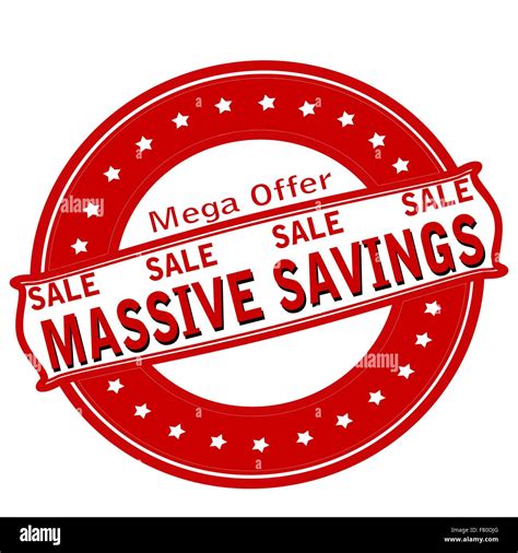 Massive Savings Stock Vector Images Alamy