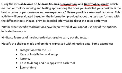 Solved Using The Virtual Devices On Android Studios