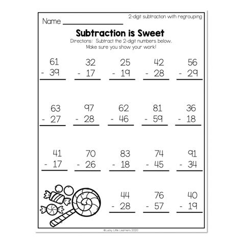 Math Worksheet Subtraction With Regrouping Martin Lindelof