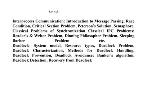 operating system notes of unit 3 explanation ppt