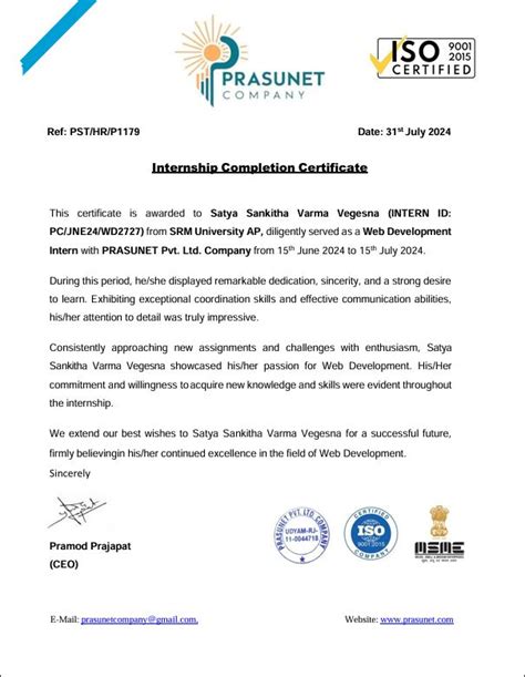 Sankitha Varma On Linkedin Prasunet Webdevelopment Internship Learning Growthmindset