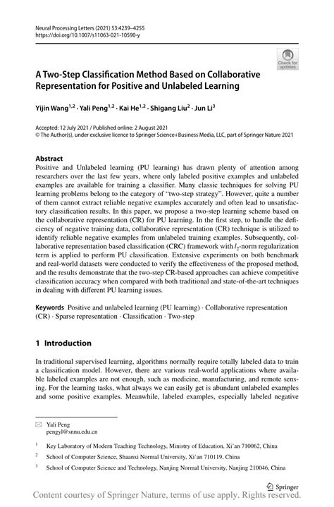 A Two Step Classification Method Based On Collaborative Representation