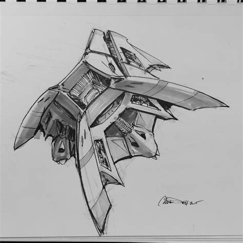 Drawing A Spaceship A Day Space Art By Christopher Doll