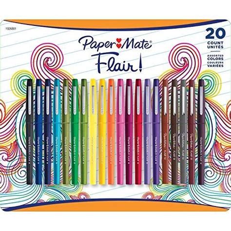 Paper Mate Flair Pens Assorted Colors 20 Artofit