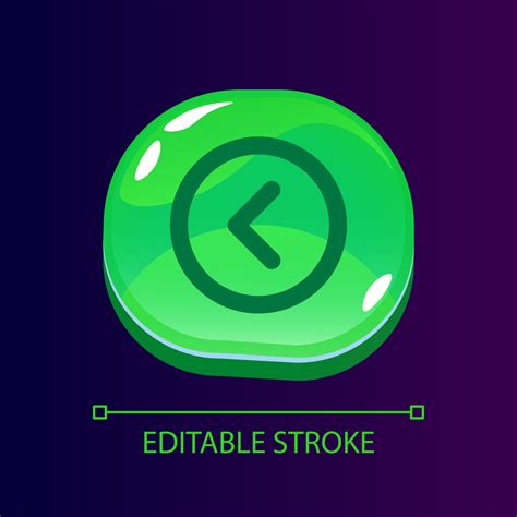 Left Side Pointer Glossy Ui Button With Linear Icon Arrow Sign Choosing Direction Isolated
