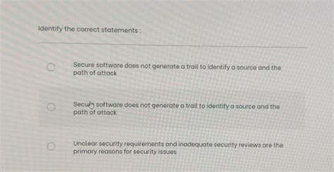 Identify The Correct Statements Secure Studyx