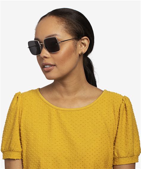 Ray Ban Rb1971 Square Square Silver Frame Sunglasses For Women
