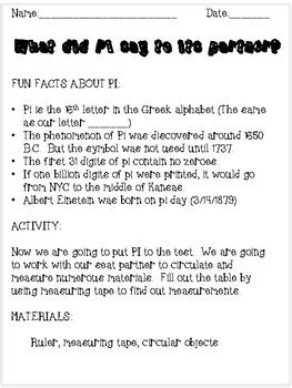Exploring PI Activity By LiveLoveMiddleMath Teachers Pay Teachers