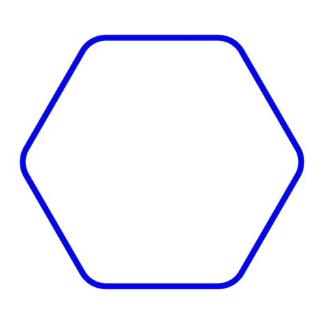 Premium Vector Rounded Corner Hexagon Icon With Stroke Outline