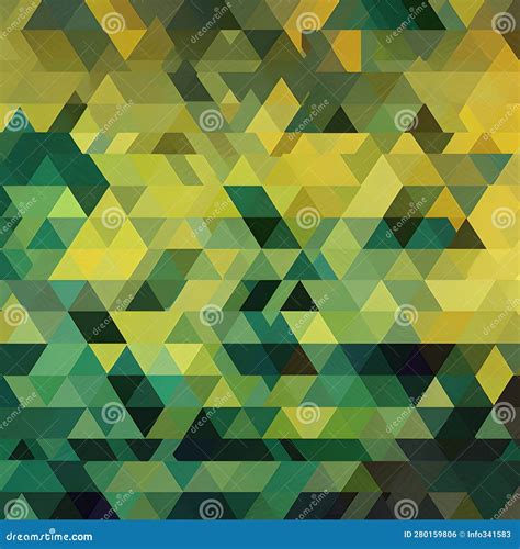 An Abstract Pattern Of Overlapping Triangles In Shades Of Three Generative Ai Stock Illustration