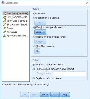 SPSS Select Cases Access Excel Tips