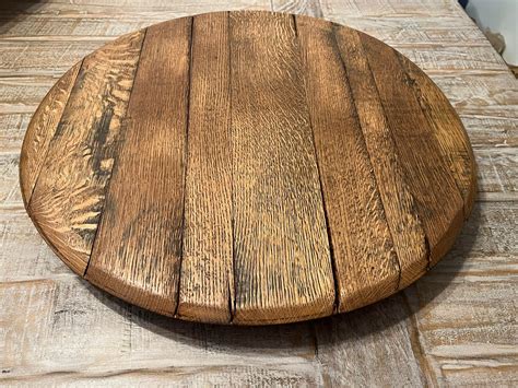Bourbon Barrel Lid Lazy Susan Wooden Lazy Susan Whiskey Lid Lazy