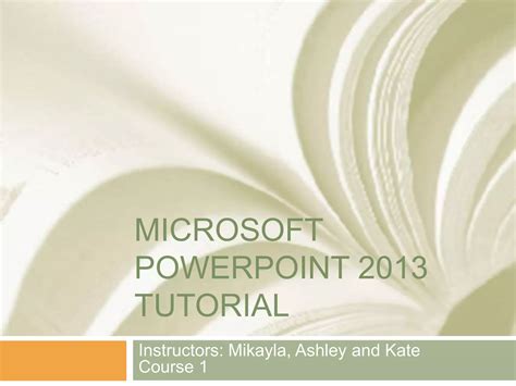 Powerpoint Tutorial PPTX