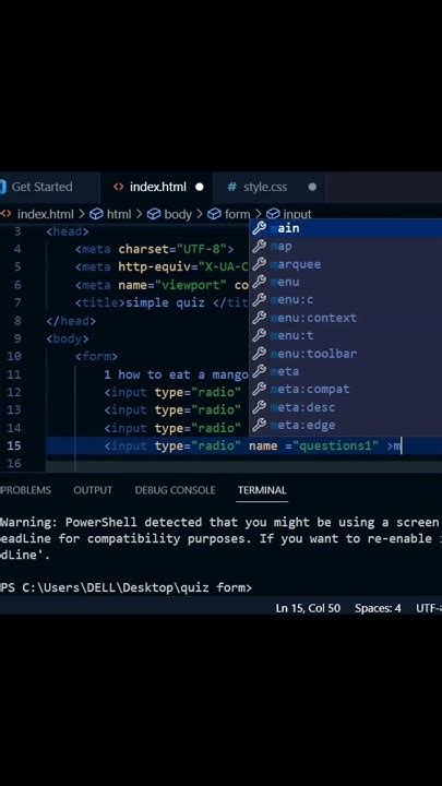 Make Simple Quiz In Html Shorts Coder Coding Shortsfeed Chatgpt