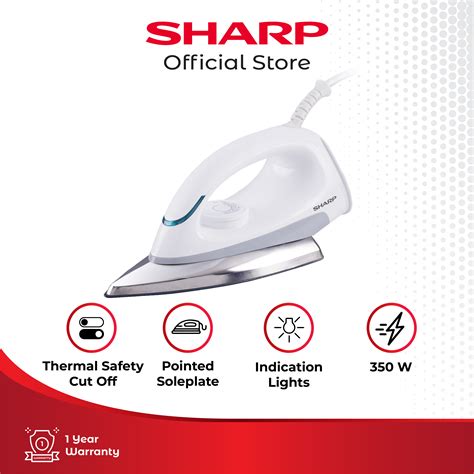 Promo Sharp Ei N10 Wh Gy Setrika Listrik Dry Iron 350 Watt Diskon 35 Di Seller Sharp Official