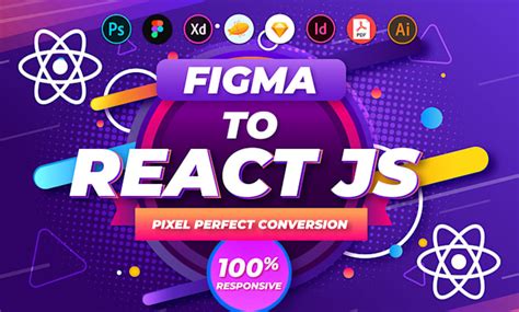 convert psd to react xd to react figma to react js or next js