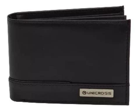 Billetera Cuero Hombre Unicross Calidad Premium Negro