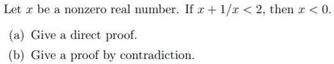 solved let x be a nonzero real number if x 1 x