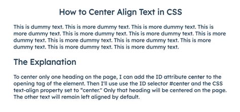 Как выровнять текст и заголовки по центру в css с помощью свойства text