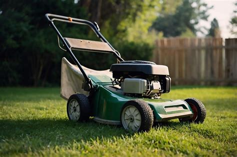 Lawn Mower Grass Cutting Premium Ai Generated Vector