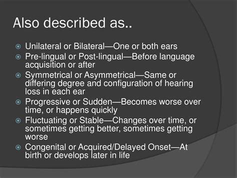 Ppt Hearing Loss Powerpoint Presentation Free Download Id 2585690