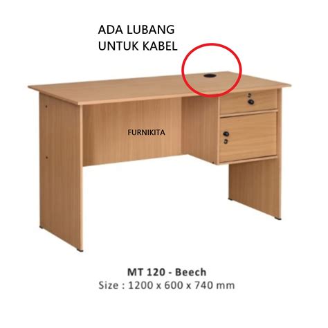 MEJA KANTOR MEJA TULIS MEJA KERJA SETENGAH BIRO CM MT Lazada