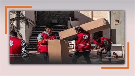 الهلال الأحمر سرت يوزع مواد إغاثة على النازحين من الهيشة بوابة