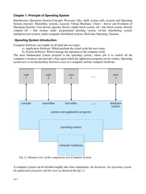 Operating System Introduction Pdf Operating System Kernel