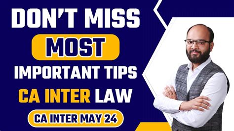 Most Important Tips Ca Inter Law Exam May 2024 Secret Tips To Clear