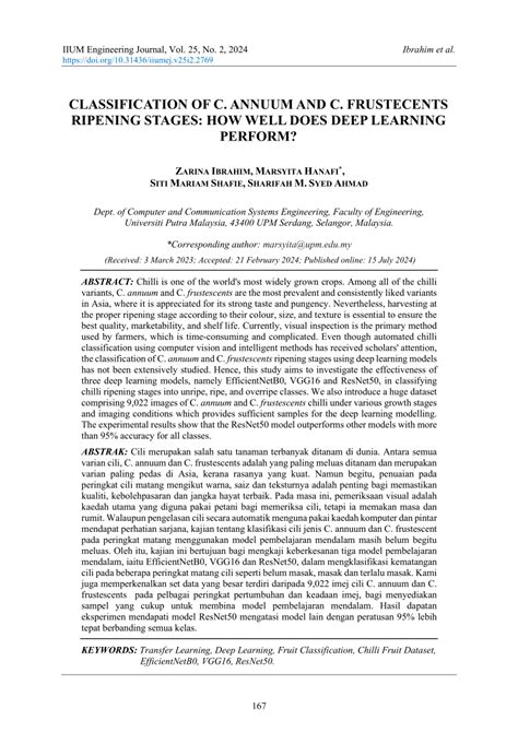 Pdf Classification Of C Annuum And C Frutescens Ripening Stages How Well Does Deep Learning