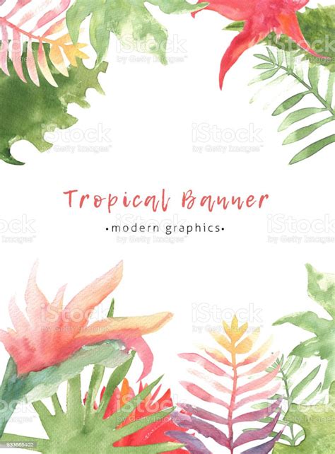 열 대 손 중앙에 수채화 프레임 텍스트 위한 공간을 그려 녹색 나뭇잎 몬스 테라 장식 사용할 수 있습니다 날짜 인사말 카드 저장 0명에 대한 스톡 벡터 아트 및 기타 이미지