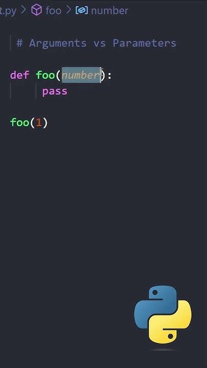Python Arguments Vs Parameters Shorts Python Pythonshorts Youtube