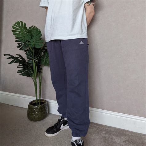 Vintage Adidas Joggers Early 00s Era Navy Blue Depop