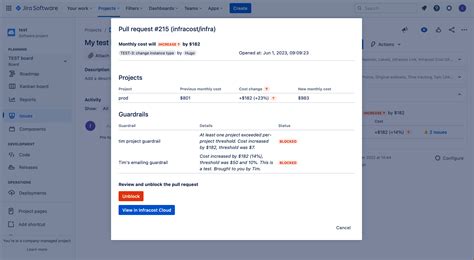 Jira Integration Infracost