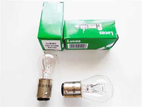 LUCAS LLB381 BA15D Car Bulb P21 5W Bayonet Brake Stop Tail Sidelight