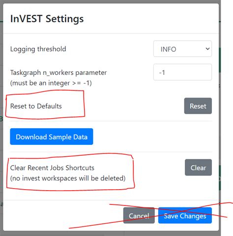 Settings Dialog Is Unintuitive Issue Natcap Invest Workbench