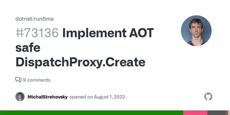 Implement AOT Safe DispatchProxy Create Issue 73136 Dotnet Runtime